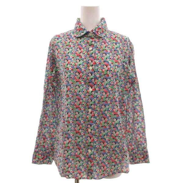 ユニクロ UNIQLO INES DE LA FRESSANGE 美品 シャツ ブラウス S マルチカラー 花柄 長袖 丸襟 /NL ■YHS13 レディース【ブランド】ユニクロ UNIQLO【表記サイズ】S【実寸サイズ】肩幅：37cm　身...