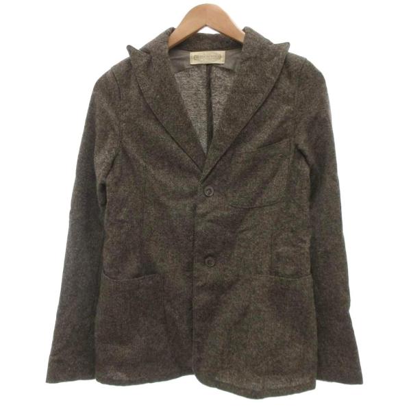 ユニオンワーカーズ THE UNION FOR WORKERS テーラードジャケット ツイード S シングル 茶 ブラウン /NU ■YHS11 メンズ【表記サイズ】S【実寸サイズ】肩幅：37cm　身幅：45cm　袖丈：62cm　着丈：66...