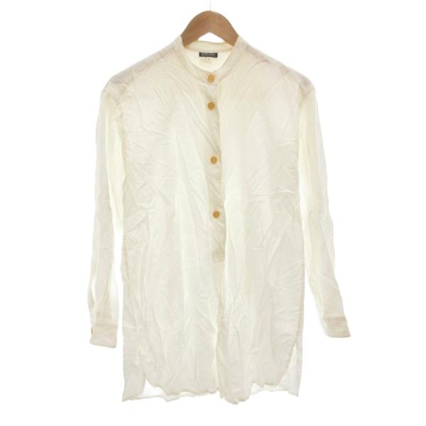ジョルジオアルマーニ GIORGIO ARMANI シャツ 38 長袖 白 ホワイト バンドカラー /AE ■YHS10 レディース【ブランド】ジョルジオアルマーニ GIORGIO ARMANI【表記サイズ】38【実寸サイズ】肩幅：46cm...