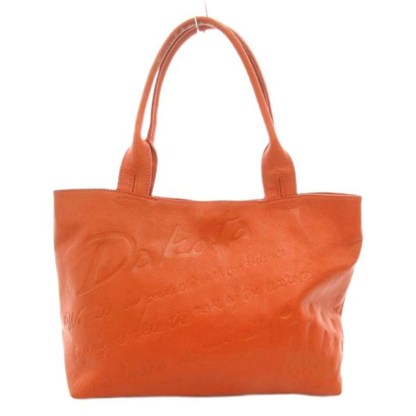 ダコタ Dakota プルト ハンドバッグ トート 肩掛け レザー ロゴ型押し オレンジ /GV ■YHS13 レディース【ブランド】ダコタ Dakota【実寸サイズ】持ち手の長さ：53cm　ヨコ：42cm　タテ：26cm　マチ：12cm　...