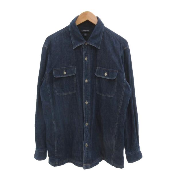 ランズエンド LANDS' END カバーオール ジャケット L インディゴブルー 裏地チェック 胸ポケット付き /MX メンズ【ブランド】ランズエンド LANDS' END【表記サイズ】L【実寸サイズ】肩幅：48cm　身幅：60cm　着丈...