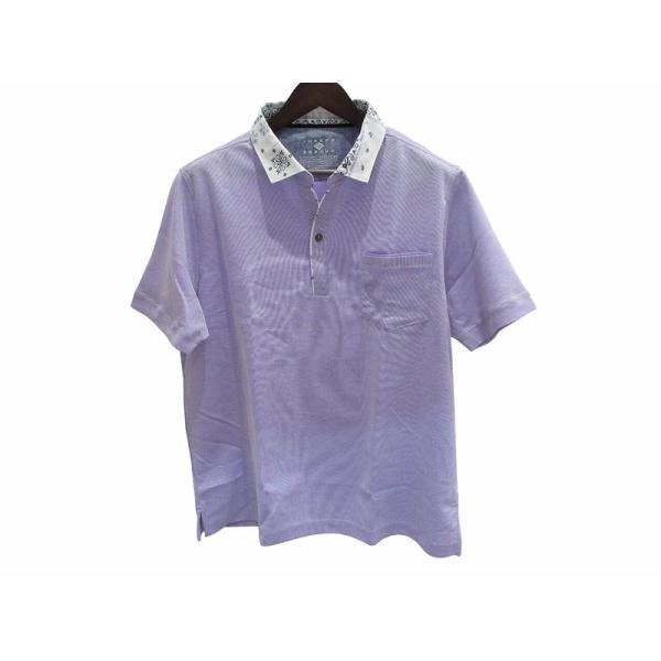 未使用品 ジョセフアブード JOSEPH ABBOUD ポロシャツ 半袖 ラベンダー 3L メンズ【ブランド】ジョセフアブード JOSEPH ABBOUD【表記サイズ】3L【実寸サイズ】肩幅：48cm　身幅：62cm　着丈：76cm　袖丈：...