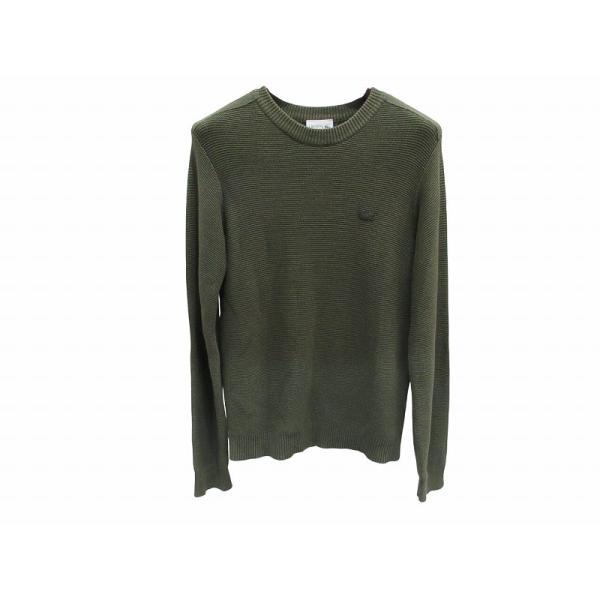 ラコステ LACOSTE セーター ニット カーキ US M  FR4 メンズ【ブランド】ラコステ LACOSTE【表記サイズ】US M【実寸サイズ】肩幅：46cm　身幅：47cm　着丈：69cm　袖丈：73cm　　【素材】綿50　アクリル...