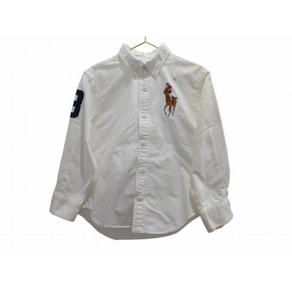 ラルフローレン RALPH LAUREN トップス シャツ ホワイト オックスフォード ビッグポニー 110 キッズ【ブランド】ラルフローレン RALPH LAUREN【表記サイズ】110【実寸サイズ】肩幅：31cm　身幅：38cm　着丈：...