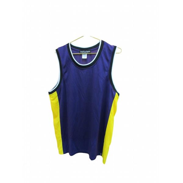 WORD wide FAMOUS タンクトップ パープル XL WORLD wide FAMOUS メンズ【ブランド】WORD wide FAMOUS【表記サイズ】XL【実寸サイズ】身幅：64cm　着丈：81cm　　【素材】ポリエステル【色...