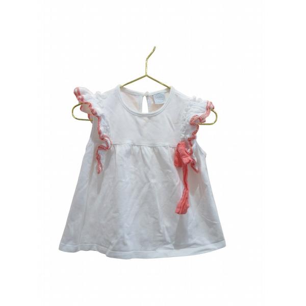 PEPALONDON ベビー服 トップス PEPA London フリル袖 5Y キッズ【ブランド】PEPALONDON【表記サイズ】5Y【実寸サイズ】着丈：31cm　　【素材】コットン95　ポリウレタン5【色】ホワイト【状態】・大きく目立...