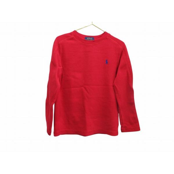 ポロ ラルフローレン POLO RALPH LAUREN ベビー服 トップス 長袖 Tシャツ レッド 5サイズ キッズ【ブランド】ポロ ラルフローレン POLO RALPH LAUREN【表記サイズ】5サイズ【実寸サイズ】身幅：33cm　着...