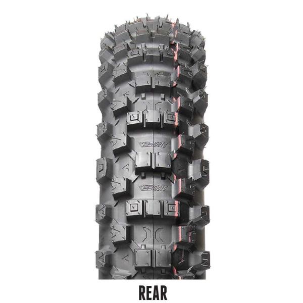 VEE moto TIRES ブランドモトクロスタイヤFORCE-MHブロックの刺さるミディアム路からハードパックまでロックにも具合良いですビード部を厚くしっかり作ったPowerWallテクノロジー搭載110/100-18サイズ公道走行不可...