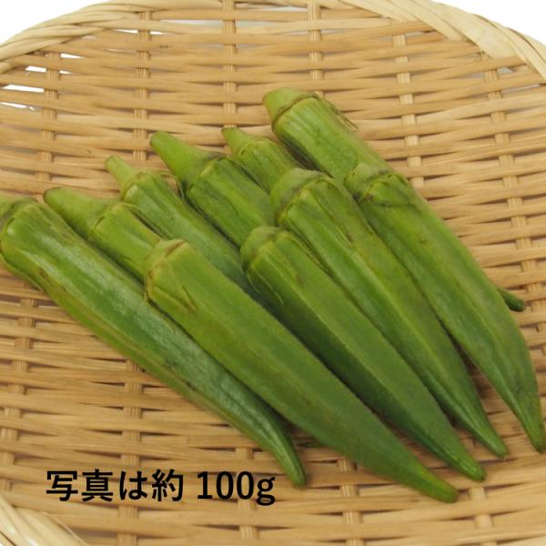 オクラ　100g前後　産地：鹿児島無農薬栽培のオクラです。