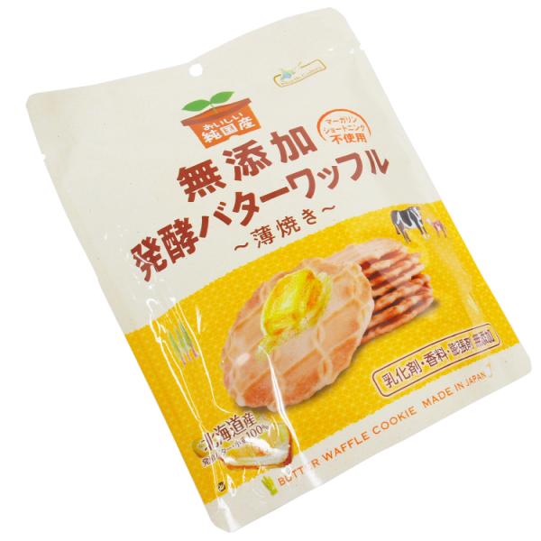 ノースカラーズ 純国産バターワッフル 8枚入 12袋 送料込国産原料だけを使った薄焼きのワッフルクッキーです。北海道産の発酵バターを全重量の21％も使用していて、マーガリン・ショートニング不使用。たっぷりのバターの風味豊かな味わいをお楽しみ...