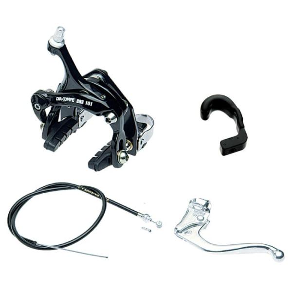 ・BRS101デュアルピボットキャリパー・ドロップ用左レバー（131D）・フロント用ブレーキワイヤー（700×595）・取付アダプター：楕円フォーク用■フロントフォーク用ピストブレーキ、楕円フォーク用■クロモリフォーク専用■カラー(ブレーキ...