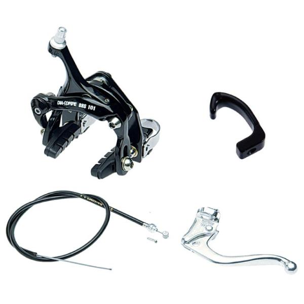 ・BRS101デュアルピボットキャリパー・ドロップ用左レバー（131D）・フロント用ブレーキワイヤー（700×595）・取付アダプター：エアロフォーク用■フロントフォーク用ピストブレーキ■エアロフォーク用■クロモリフォーク専用■カラー(ブレ...