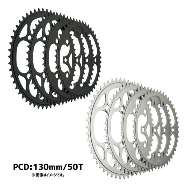 ■カラー：ブラック、シルバー■サイズ：50T■5アーム用■7〜9SPEED■PCD：130mm■素材：アルミ合金■商品コード：【CKR05601】ブラック【CKR05600】シルバー■JAN：【4935012038887】ブラック【4935...