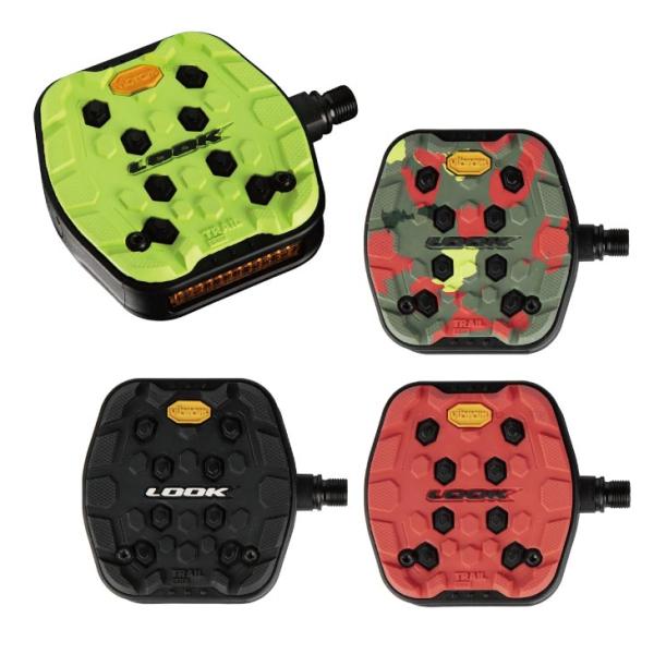 踏み面にビブラムラバーを採用したTRAIL GRIP■カラー：BLACK、CAMO、LIME、RED■重量：265g（片側）■ボディ素材：VIBRAM(ビブラム)ラバー・合成素材■シャフト素材：クロモリ合金製■Q-ファクター幅：63mm