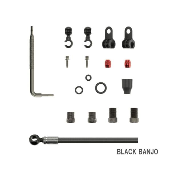 ■SRAMロードブレーキおよびマウンテンブレーキ用■内容：・ホース１本 ・各種コネクター(オリーブ/インサート/ナット付属)■ホース長：2000mm■カラー：ブラック■主な対応モデル：Level ULT、Level TLM（A1）、Code...