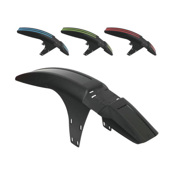 ■カラー：ブラック■素材：テクノポリマー■対応フォーク：26"、27.5"、29"■最大タイヤ幅：3.0"■取付箇所：フロントフォーク■取付方法：結束バンド 6本■サイズ：480×90mm■重量：135g■互換性：27.5インチ、29インチ...