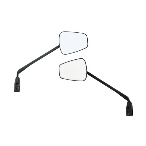 ■仕様： 左側専用/右側専用■フラットハンドルバー用■360°可動■材質：ガラス繊維強化樹脂■ミラーサイズ：56平方センチメートル■対応ハンドル径：Φ23mm■重量：75g■カラー：ブラック■電動自転車対応■JAN：【34205847600...