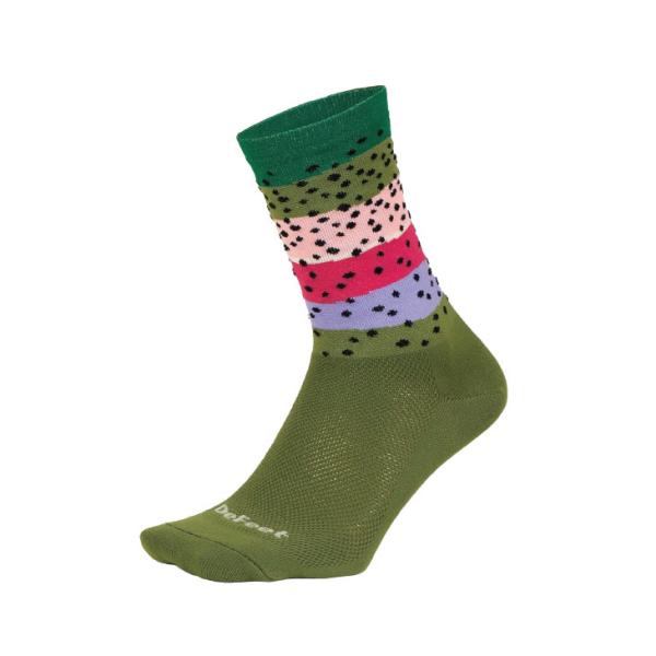 ■カラー：Rainbow Trout Green■素材：60% ナイロン39% リサイクルポリエステル1% ポリウレタン■サイズ：S（23-24.5cm）M（25-27cm）L（27.5-29.5cm）■カフ長：6インチ