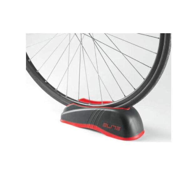 ■トレーナー使用時に自転車を水平に保つためのブロックで、タイヤの接触面とブロック底面にエラストGELを採用し、騒音軽減や床への傷つきを防止します。