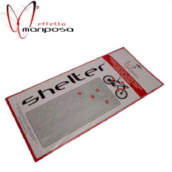 ■1.2mm厚の ダウンチューブ、チェーンステイ、ケーブルコンタクトポイント等用途に合わせてカットされたフレームプロテクター　(旧名 SHELTER KIT)