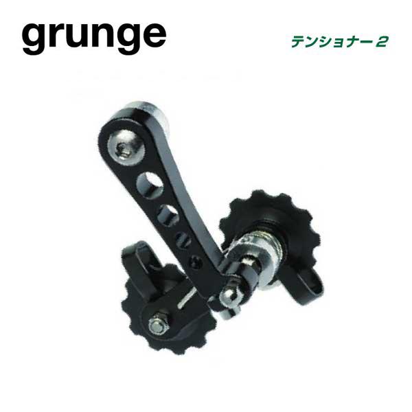 外装変速機用フレームをシングルバイクにする為に、リアディレーラー台座で固定させプーリーテンションでチェーンテンションを調整するテンショナー