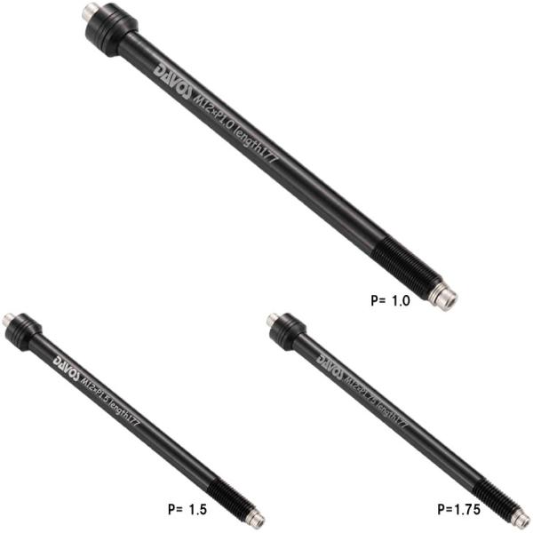 ●ダボ孔のないスルーアクスル車体のハブ軸にキャリアを取付できるようにする専用スルーアクスルです。●ハブ軸の長さに対応するスペーサー2枚とSyntaceX-12に対応する臼型スペーサーが各サイズに付属しています。