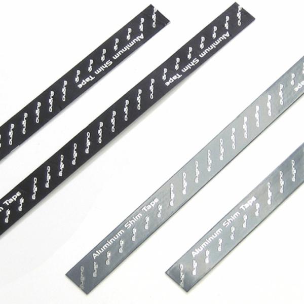 SUGINO Aluminum Shim Tape■セット内容：黒(厚) 2枚グレー(薄) 2枚