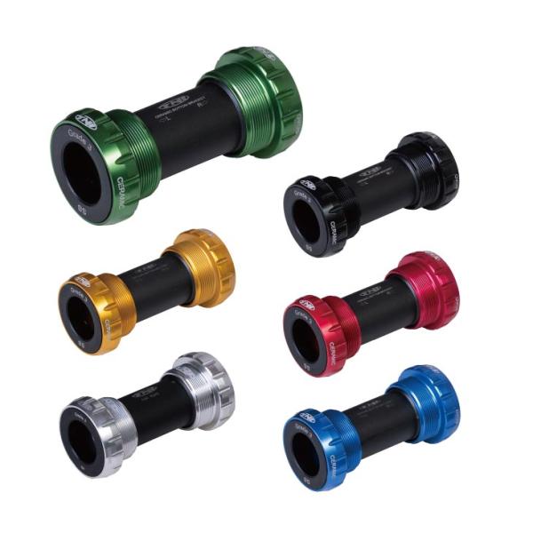 JIS(68mm) シマノホローテックIIクランク用  ●カラー：黒、赤、銀、金、青、緑  ○グレード3 セラミックボール使用。 実用範囲の中で最高級ランクが、グレード３。回転が異なります。