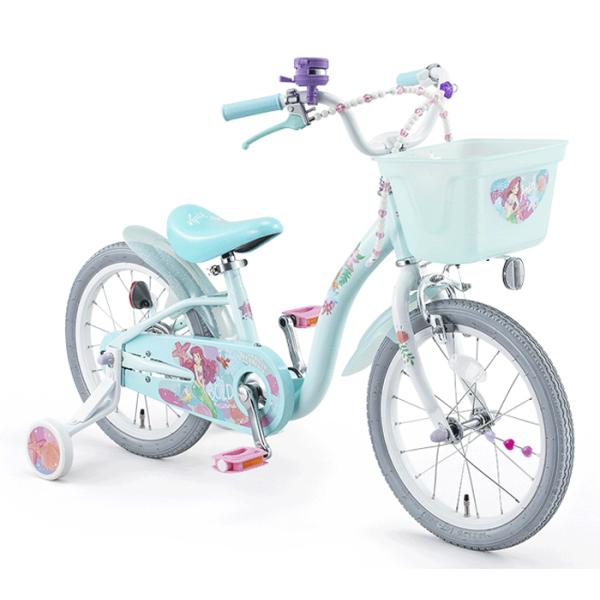 〜エメラルドグリーンの車体が　さわやかでかわいい「アリエル」の自転車！〜★かわいいパール・ハート型のビーズ、コンパクト型のベルもついておしゃれな女の子にぴったり□　仕様　□年齢目安：3.5〜8才適正身長：95〜124cm（サドル最低地上高:...