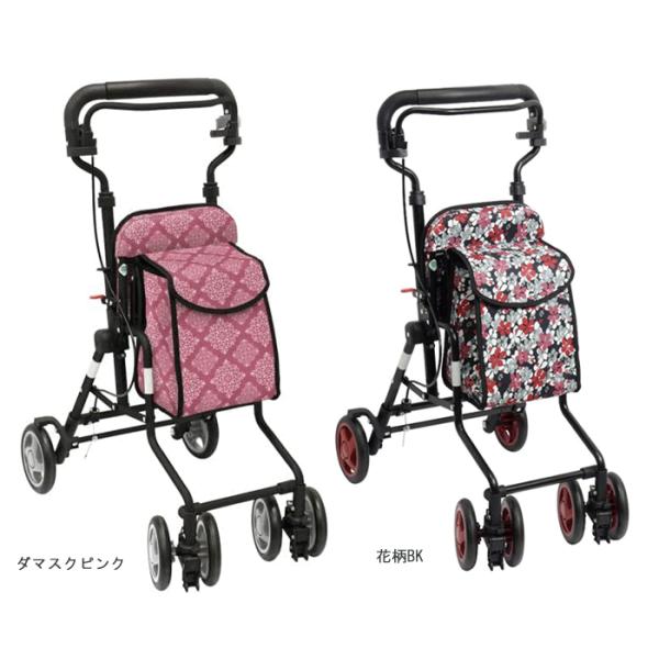 〜折りたたんでもバッグの形状が変わらない！　　　　　　　　　　コンパクトタイプのシルバーカー！〜●かがまず物を出し入れできます。●重量約3.7ｋｇ●高さ調節4段階（約3cmピッチ）□　Point   □1:手元駐車用ストッパシステム　⇒駐車...