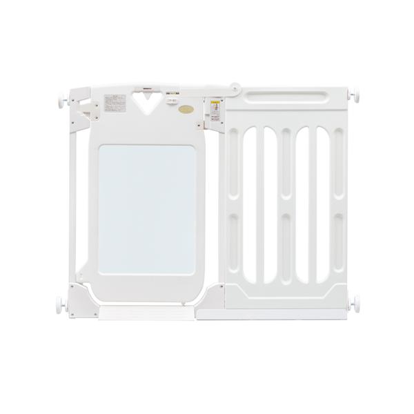 ◆スマートゲイト プレミアム クリアとワイドパネルMのセットです。≪取付幅：約115〜139cm≫【開放感】・クリアパネルでお子さまの様子がよく見えて安心・衝撃に強い透明パネルを採用【安全性】・ロックカバーとWロックでしっかりガード・3ヨー...