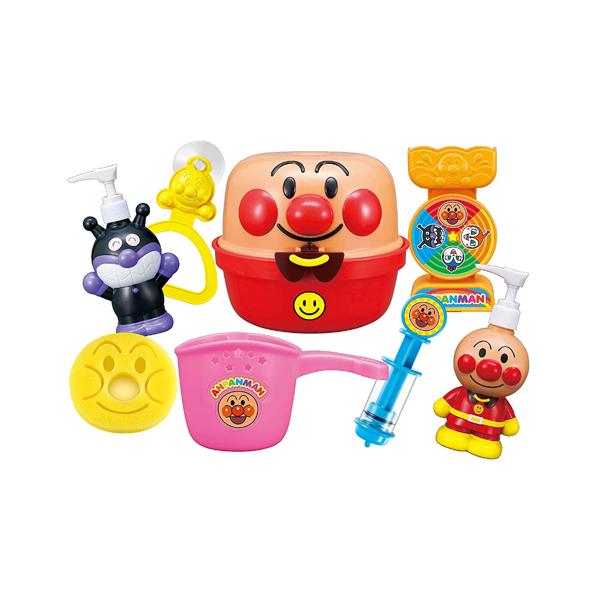 ●アンパンマンのかわいいケースに入ったお風呂セットです。 ●セット内容は全てケースにしまえます。●水車や水ピスなどの楽しいおもちゃも入っています。 ●セット内容 : ケース（イス・洗面器）×１　アンパンマンボトル×１　ばいきんまんボトル×１...