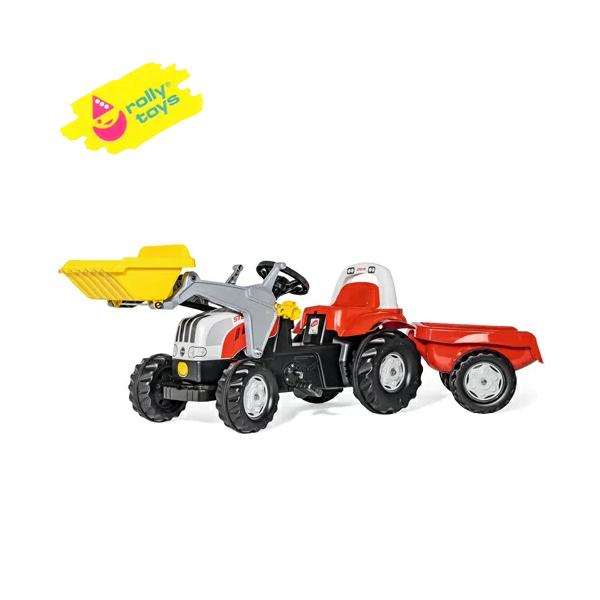 キッズシリーズで人気のステアのトラックですフロントローダーとワゴンがセットになったフル装備のトラクターです。●サイズ：１６９×４４×５３，５センチ　９，４キロ●対象年齢：2歳半から●組立必要●ペダル式チェーン駆動●ドイツ製●包装不可※北海道...