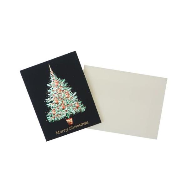 手紙 デザイン レターセット おしゃれ デザイン メッセージMERRY CHRISTMAS飾って楽しめるかわいいクリスマスカード箔押しやエンボスが美しいミニカードです。心温まるクリスマスを楽しんじゃおう封筒サイズ：約75x100mm付属の封...