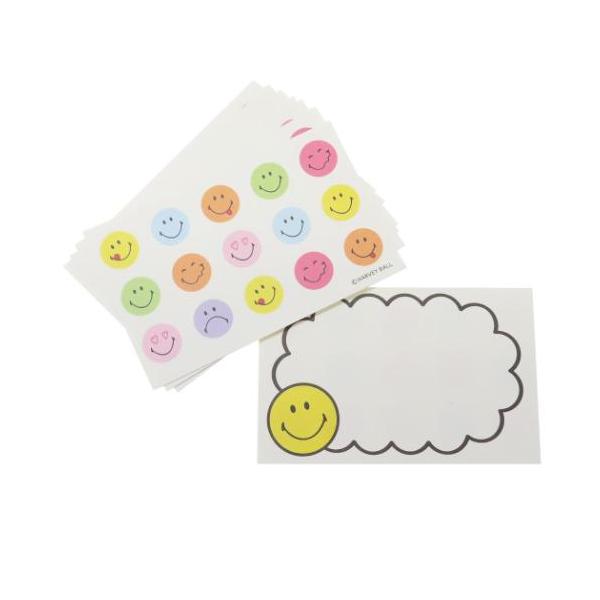 手紙 デザイン レターセット おしゃれ デザイン メッセージ世界中で愛されている[Smiley Face/ニコちゃんマーク]グッズにまたまた可愛いnewアイテム登場こちらはひとことを添える時にぴったりなミニメッセージカード1柄8枚入りで気軽...