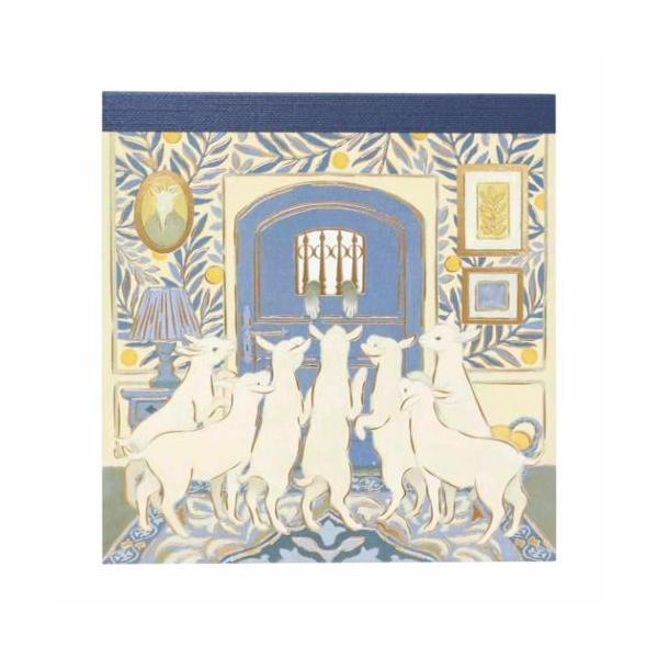 文具 文房具 おしゃれ 仕事 学校 社会人 メモ帳童話の挿絵や装画を数多く手掛ける絵本作家[Naffy]からグッズ登場こちらは表紙全面に金箔を施した[メモパッド]お菓子を入れる様な質感のある用紙を使用したメモは、イラストが配置された裏面はツ...