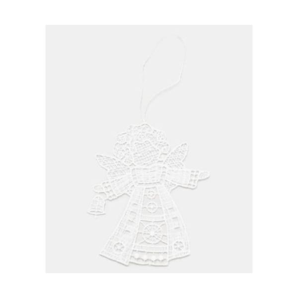 おしゃれでかわいい日用品＆インテリア雑貨みつかるクリスマスにぴったりのかわいい雑貨シリーズこちらはベルを持った天使をかたどったレースオーナメント。職人さんがひとつひとつ手作りした繊細さが魅力。サイズ：全長約90mm(ヒモ部分 約55mm)素...