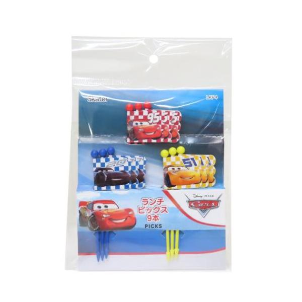 弁当 おしゃれ 生活雑貨　仕事 一人暮らし 社会人男の子大好き[Cars/カーズ]グッズにまたまた可愛いnewアイテム登場こちらは可愛いキャラ弁には欠かせない[ランチピックス]可愛いデザイン3種類が各3本づつセットになっています。洗ってくり...