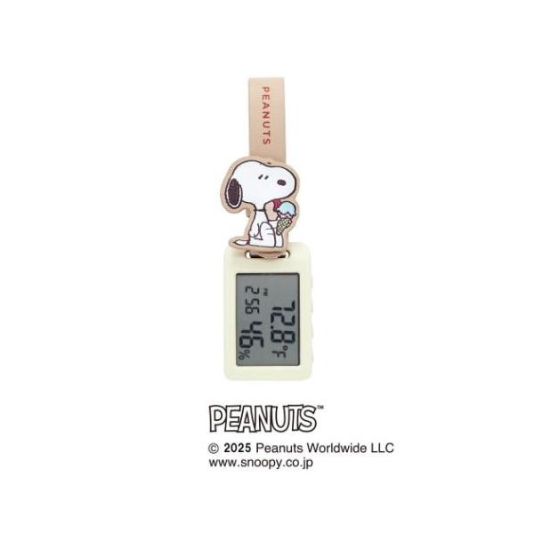 おしゃれ 置き時計 置時計 生活雑貨 家具 一人暮らし大人気[PEANUTS/SNOOPY]グッズにまたまた可愛いnewアイテム登場気温、湿度がわかる使いやすいデジタル時計[温湿度ウォッチ]が登場気温表示、湿度表示、最高/最低気温表示、時間...