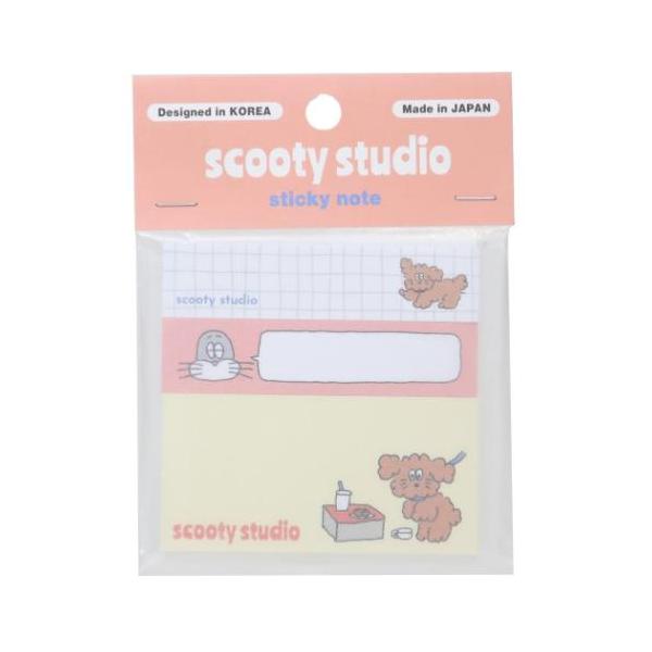 文具 文房具 おしゃれ 仕事 学校 社会人 付箋韓国発の文具雑貨ブランド[scooty studio]のステーショナリーシリーズこちらはかわいい[ふせん]30枚綴りのたっぷり書き込めるデザインちょっとしたメモや伝言、ページのマーキングなどあ...