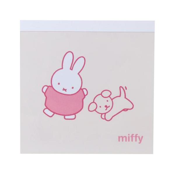 文具 文房具 おしゃれ 仕事 学校 社会人 メモ帳ディックブルーナの人気絵本[miffy/ミッフィーちゃん]グッズにまたまた可愛いnewアイテム登場こちらは人気アイテム[スクエアメモ]4柄各25枚入りでたっぷり使える硬質塩ビの表紙には樹脂盛...