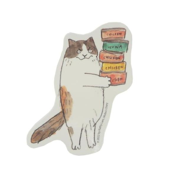 おしゃれ シール デザイン 文具 文房具 新入学 新学期台湾で大人気のコミック作品集[三毛猫モブは猫缶を稼ぎたい Mobu's Diary]のステーショナリーシリーズこちらは定番人気アイテム[ステッカー]スマホやPCなどに貼ってデコっちゃお...