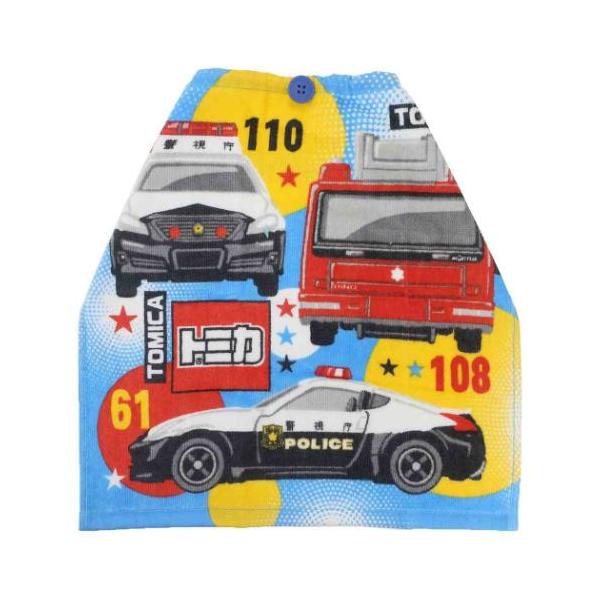 生活雑貨 おしゃれ タオル ギフトに 贈り物  プレゼント男の子大好き[TOMICA/トミカ]のCOOLなnewアイテム登場こちらは保育園や幼稚園などお出かけに便利な[おりこうタオル]ゴムとボタン付きでお手拭きはもちろん、食事の時のエプロン...