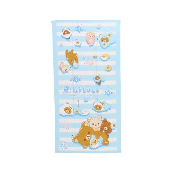 水泳サンエックスの大人気キャラクター[リラックマ]の可愛いタオルシリーズこちらは海やプールのレジャー、スポーツジムやスパ等で大活躍間違いナシの[レジャーバスタオル]大きめサイズでビーチや海のレジャーはもちろん、タオルケットとしてもお使い頂け...