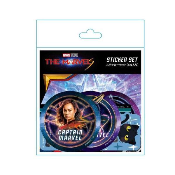 おしゃれ シール デザイン 文具 文房具 新入学 新学期2023年11月公開 映画[マーベルズ/The Marvels]がグッズになって登場こちらはかわいい[ステッカー5枚セット]PCやタブレット、文具のデコレーションにぴったりほかにもいろ...