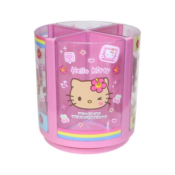 生活雑貨 おしゃれ 卓上 収納 雑貨 小物 ギフトに大人気サンリオキャラクターグッズにまたまた可愛いnewアイテム登場こちらは大ヒットアイテム[回転ペンスタンド]スタンドが回転するのでペンや小物をとりやすい。4か所のスタンドは取り外し可能な...