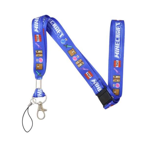 おしゃれでかわいいスマホケース＆iPhoneケースサバイバルや建築を自由に楽しめる大人気ゲーム[Minecraft/マインクラフト（マイクラ）]のグッズが登場こちらは定番アイテム[ネックストラップ]幅広になった紐部分にイラストがデザインされ...