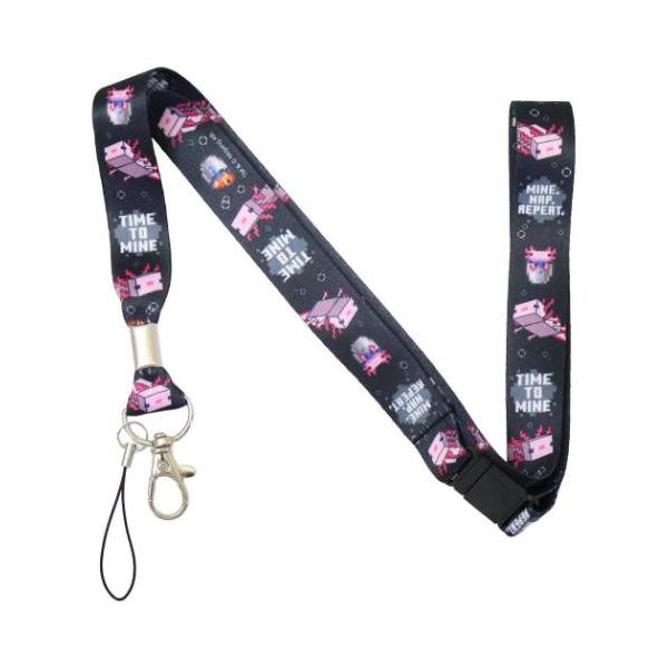 おしゃれでかわいいスマホケース＆iPhoneケースサバイバルや建築を自由に楽しめる大人気ゲーム[Minecraft/マインクラフト（マイクラ）]のグッズが登場こちらは定番アイテム[ネックストラップ]幅広になった紐部分にイラストがデザインされ...