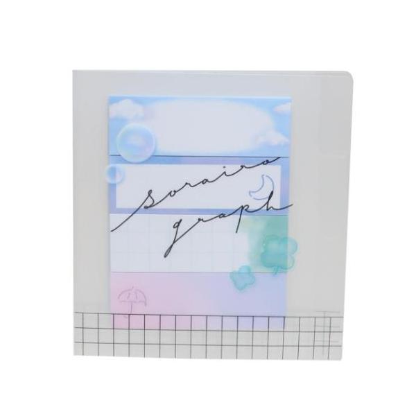 文具 文房具 おしゃれ 仕事 学校 社会人 付箋毎日が楽しくなるキュートなステーショナリーシリーズこちらはクリアな透け感の表紙がかわいい[パッとチョイスふせん]表紙をパッと開いてすぐに付箋を選べて便利付箋は105枚(7柄x各15枚)です。イ...