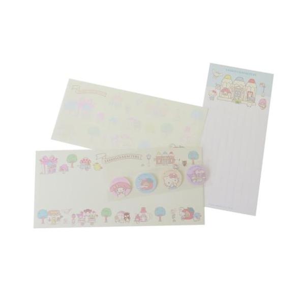 手紙 デザイン レターセット おしゃれ デザイン メッセージ大人気サンリオキャラクターズグッズにまたまた可愛いnewアイテム登場こちらはプレゼントに添えたり、ちょっとした一言を伝えるのにとっても便利な[一筆箋]縦書き横書き用の便箋セットにな...